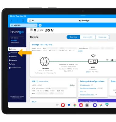 Inseego MiFi PRO M4 - Nombre y contraseña de la red Wi-Fi - AT&T