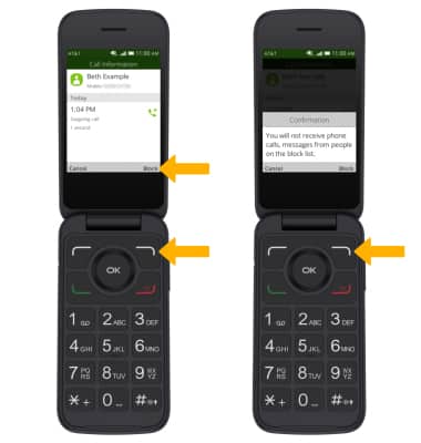 ALCATEL SMARTFLIP (4052R) - Bloquear o desbloquear llamadas - AT&T