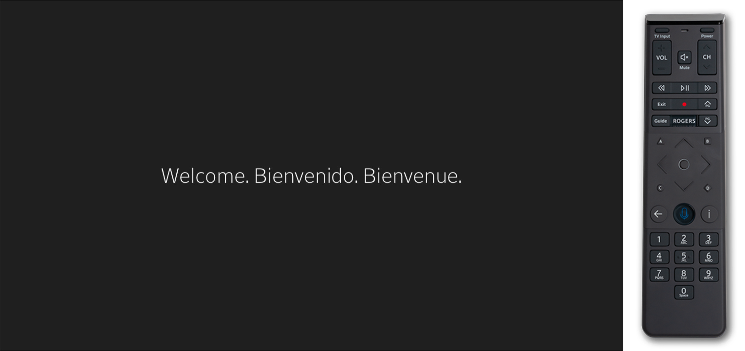 After plugging in your Rogers Xfinity TV, press the Centre button to ...