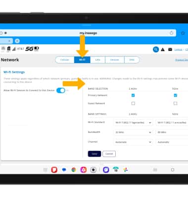 Inseego MiFi PRO M4 - Wi-Fi Connection Details - AT&T