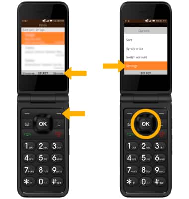 AT&T Cingular Flip 3 (Q28A) - Email Settings - AT&T